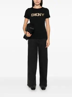 Dkny Sequin-logo T-shirt