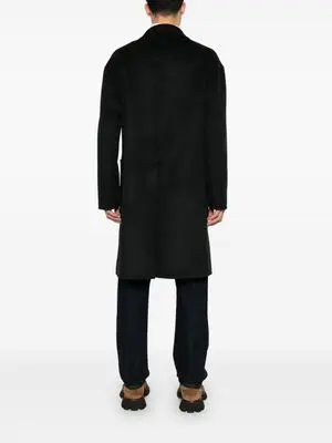 CENERE GB Single-breasted Mid-length Coat - Black