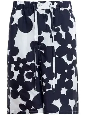 Marni Floral-print Shorts - Black