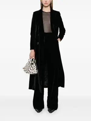 BLANCA VITA Wide-leg Velvet Trousers