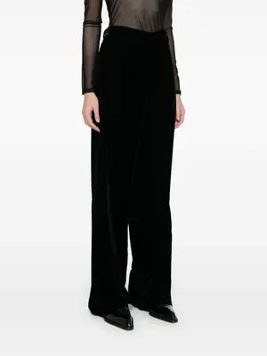 BLANCA VITA Wide-leg Velvet Trousers