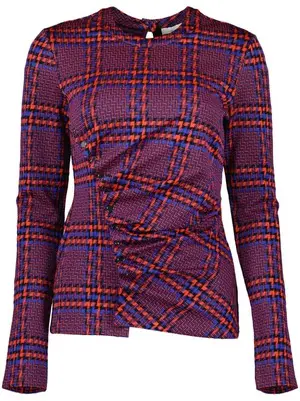Rabanne Geometric-print Blouse - Red