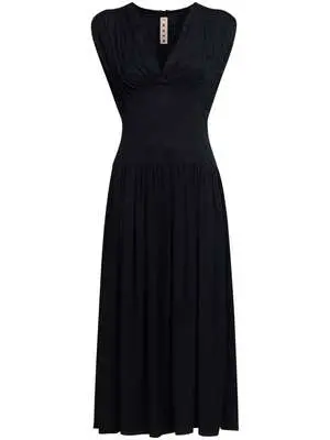 Marni V-neck Midi Dress