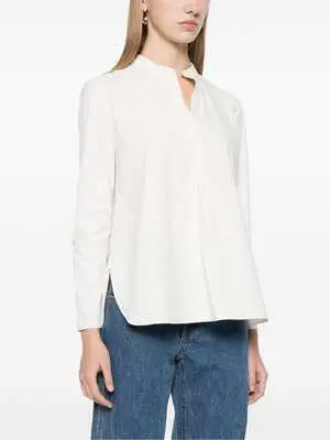 BLANCA VITA Band-collar Blouse