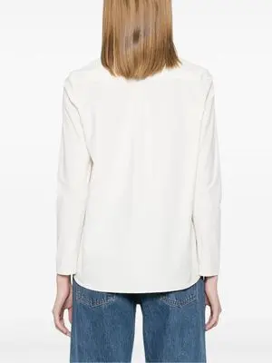 BLANCA VITA Band-collar Blouse