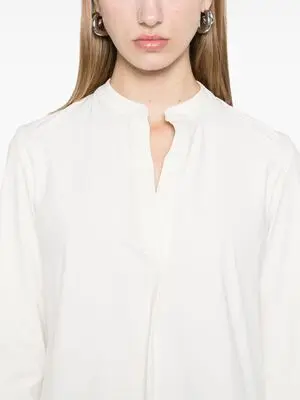 BLANCA VITA Band-collar Blouse