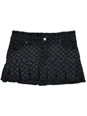 MISBHV Monogram Pleated Mini Skirt