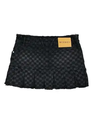 MISBHV Monogram Pleated Mini Skirt