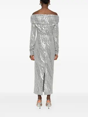 ROTATE BY BIRGER CHRISTENSEN Sequinned Midi Dress