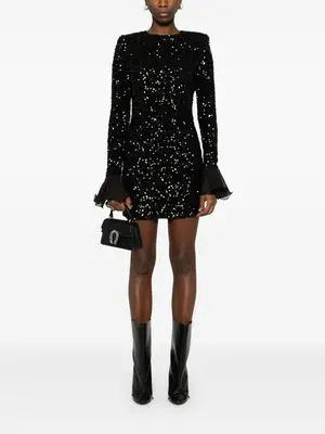 ROTATE BY BIRGER CHRISTENSEN Sequinned Mini Dress - Black