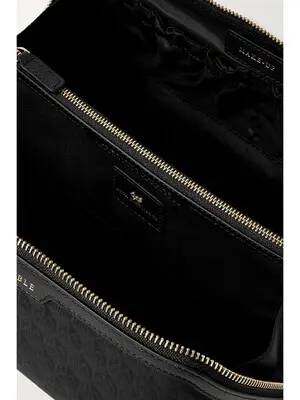 ANYA HINDMARCH Dressing Table Leather-trimmed Logo-jacquard Nylon Cosmetics Case