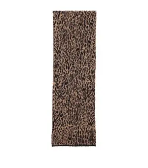 Saint Laurent Mohair-wool Leopard Scarf - Nude