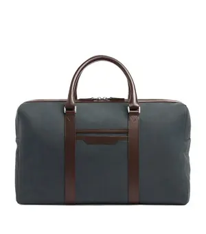 CARL FRIEDRIK Leather Holdall - Navy