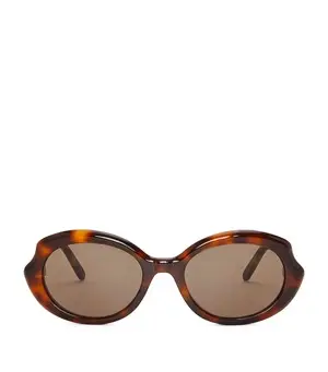 Loewe Loewe Mini Oval Sunglasses Brown