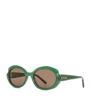 Loewe Loewe Mini Oval Sunglasses Green