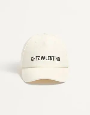 Valentino Garavani Chez Baseball Cap - Ivory/black