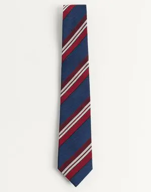 Valentino Garavani Valentino Garavani Silk Regimental Tie Blue/maroon/white/black