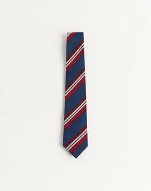 Valentino Garavani Valentino Garavani Silk Regimental Tie Blue/maroon/white/black