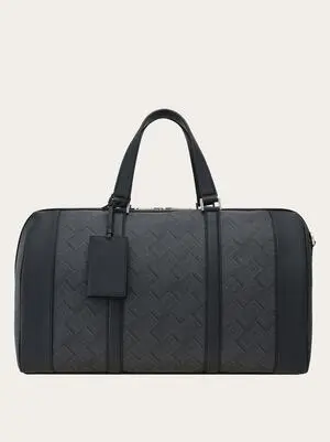 FERRAGAMO Monogram Duffle Bag - Black