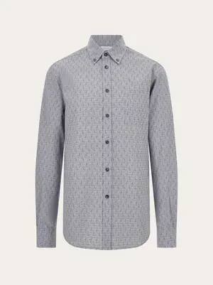 FERRAGAMO Monogram Shirt - Grey