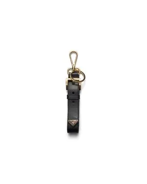 Prada Leather Keychain - Black
