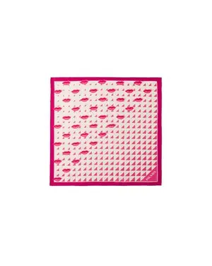 Prada Printed Silk Twill Scarf 55 - Pink