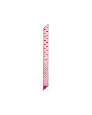 Prada Printed Silk Twill Skinny Scarf - Pink