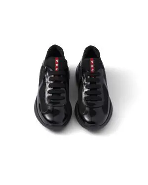 Prada America's Cup Biker Fabric Sneakers - Black