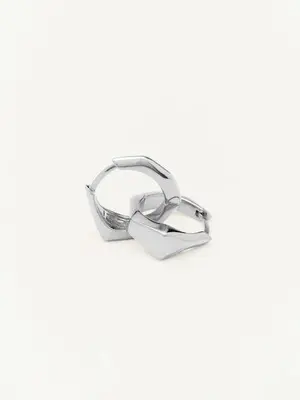REFORMATION Fitz Hoop Earrings - Silver