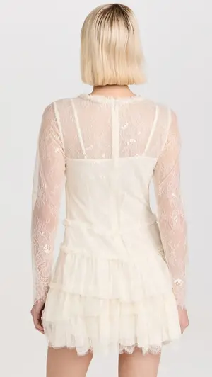LoveShackFancy Amberleigh Lace Mini Dress