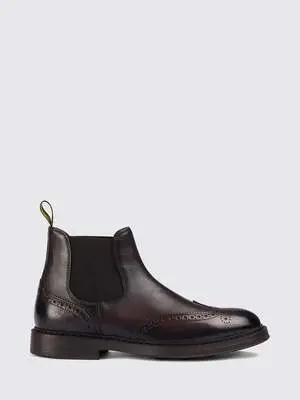 DOUCAL'S Chelsea Boots With Broguing - Crimson