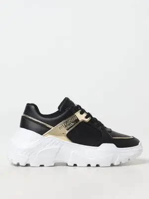 Just Cavalli Lace Up Sneakers With Metallic Detailing