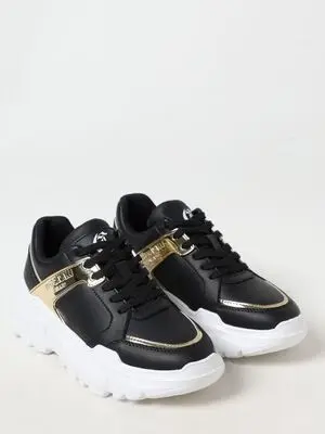 Just Cavalli Lace Up Sneakers With Metallic Detailing