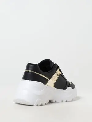 Just Cavalli Lace Up Sneakers With Metallic Detailing