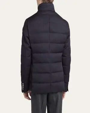Moncler Bess Down Blazer Jacket - Navy