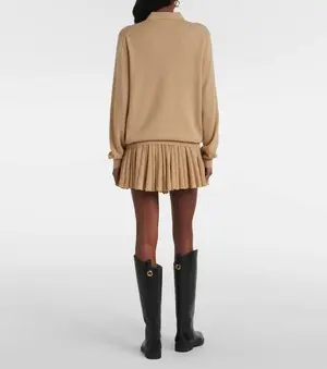 Loro Piana Luciole Cashmere-blend Polo Sweater - Beige