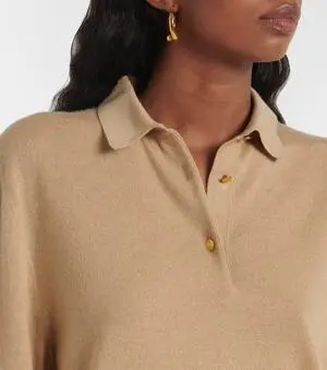 Loro Piana Luciole Cashmere-blend Polo Sweater - Beige