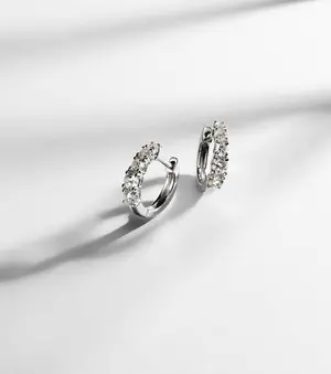 ANITA KO Diamond And White Gold Huggie Earrings