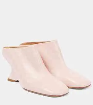 Dries Van Noten Dries Van Noten Glove 75 Leather Wedges Pink