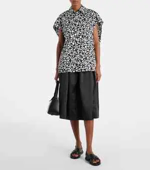 Marni Printed Cotton Poplin Shirt - Black