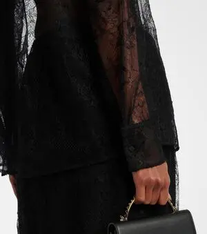 Valentino Garavani Scarf-detail Floral Lace Blouse