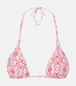 Melissa Odabash Cancun Floral Bikini Top - White