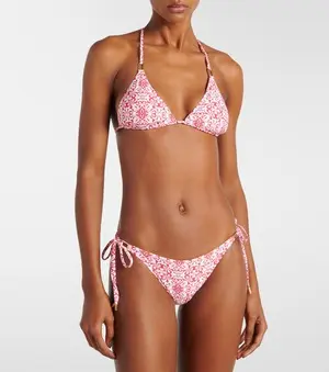 Melissa Odabash Cancun Floral Bikini Top - White