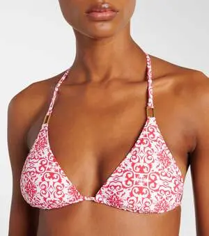 Melissa Odabash Cancun Floral Bikini Top - White