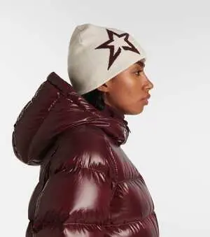 Perfect Moment Printed Wool Beanie - White