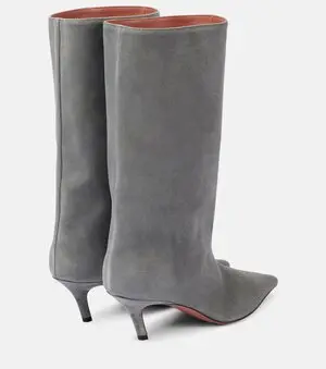 Amina Muaddi Fiona 60 Suede Boots