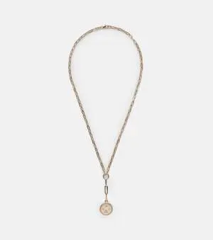 FOUNDRAE Clip Chain Necklace With Diamonds - Gold