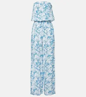 Melissa Odabash Naomi Strapless Jumpsuit - Blue