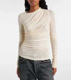 AGOLDE Tania Ruched Jersey Top