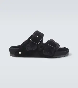 BIRKENSTOCK Arizona Shearling-lined Suede Sandals